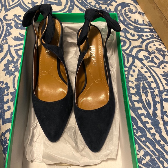 J.Renee | Shoes | Jrenee Suede Navy Heels | Poshmark